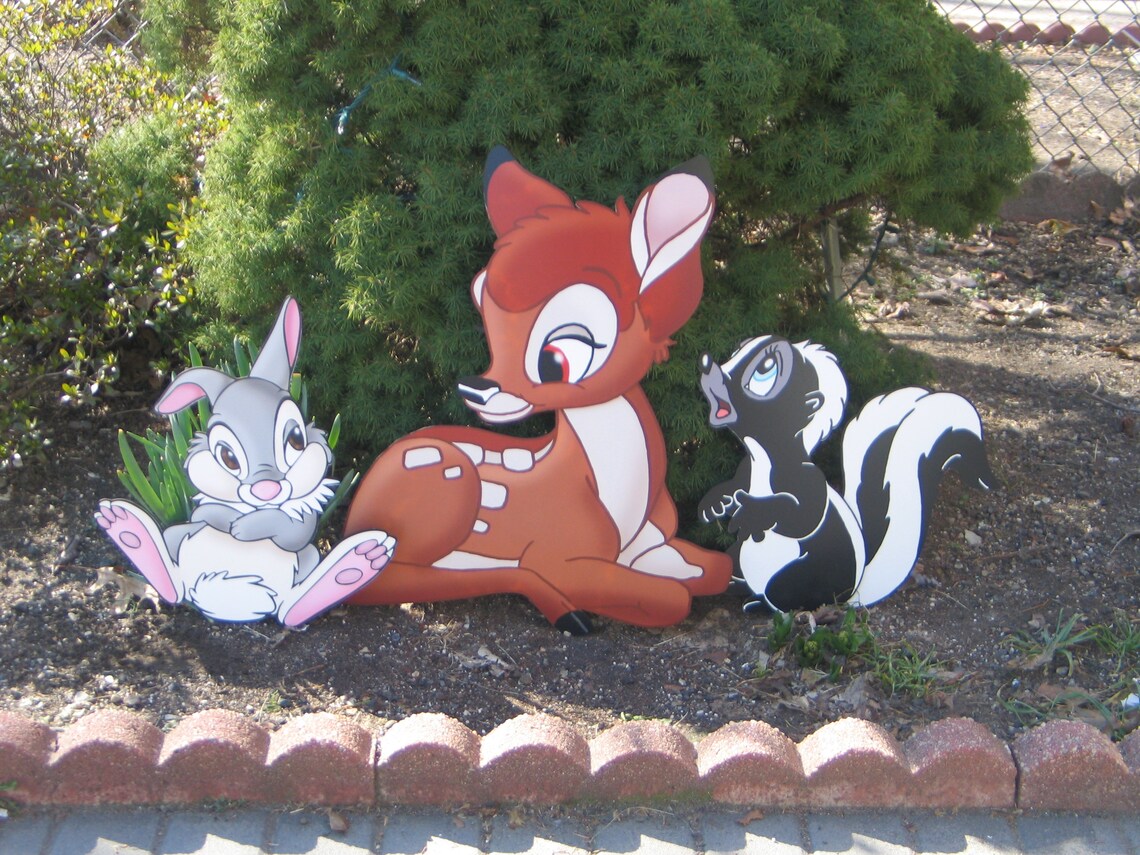 Bambi Garden / Nursery Decor Set of 3 Characters - Etsy