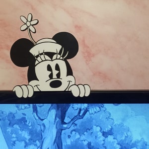Mickey & Minnie TV / Computer Monitor Peeking Set - Etsy