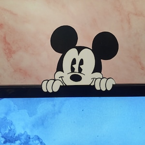 Mickey & Minnie TV / Computer Monitor Peeking Set - Etsy