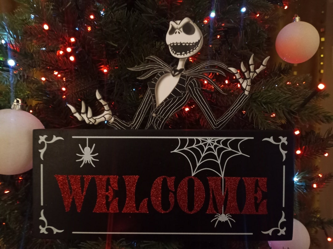 Jack Skellington Halloween Welcome Sign - Etsy