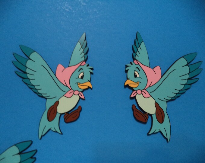 Set of 4 Cinderella Birds / Room Decor - Etsy