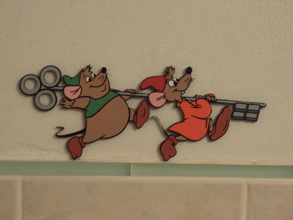 NEW / IMPROVED Cinderella's Jaq & Gus running with the key | Etsy