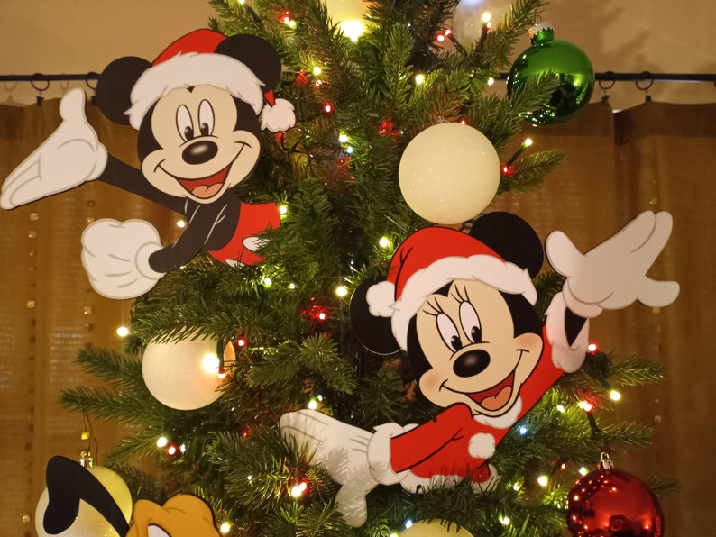 Mickey & Minnie Tree Peekers Set - Etsy