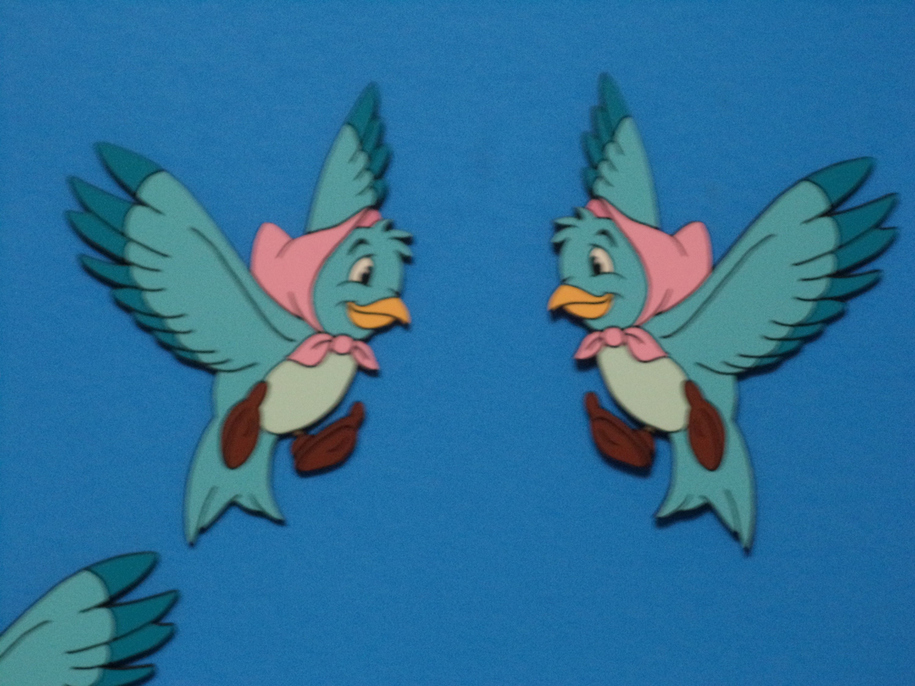 Set of 4 Cinderella birds / Room Decor | Etsy