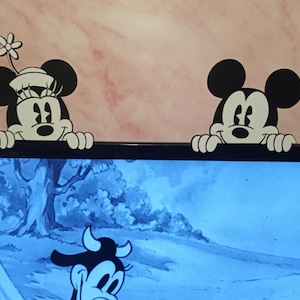 Mickey & Minnie TV / Computer Monitor Peeking Set - Etsy