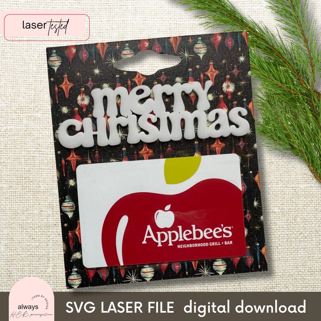 SVG (DIGITAL FILE) Gift Card Holder/tag | Cut File for Laser Cutting - Etsy