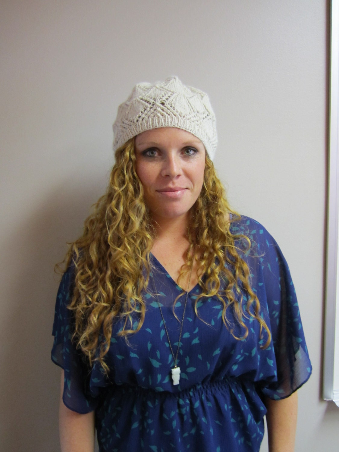 Double Lace Diamond Beret Pattern - PDF - Etsy