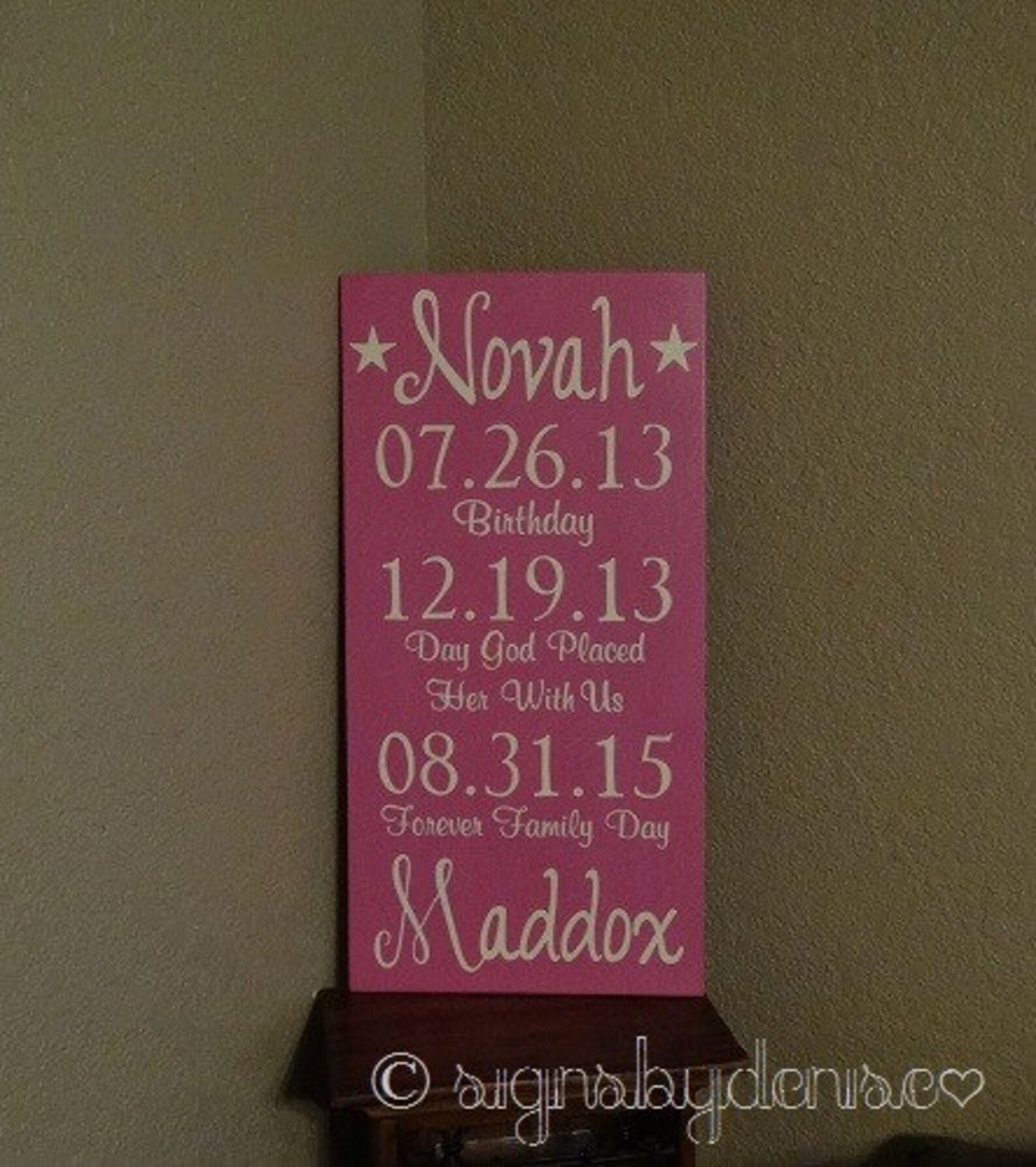 Adoption Sign With Important Dates, Baby Sign, Child Sign, Adoption Day ...