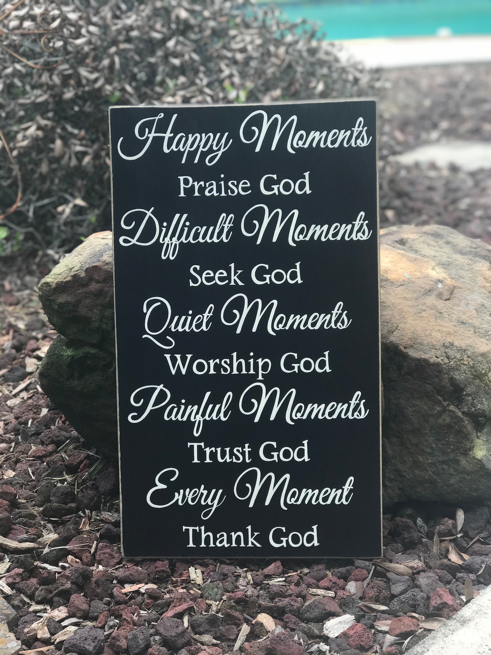Every Moment Thank God Inspirational Sign 14 X 24 Signsbydenise - Etsy