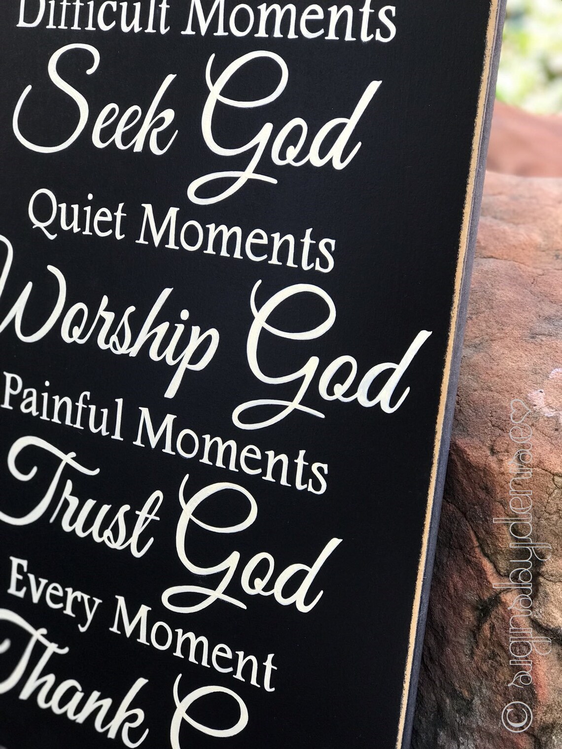 Every Moment Thank God Inspirational Sign 14 x 24 SignsbyDenise - Etsy ...