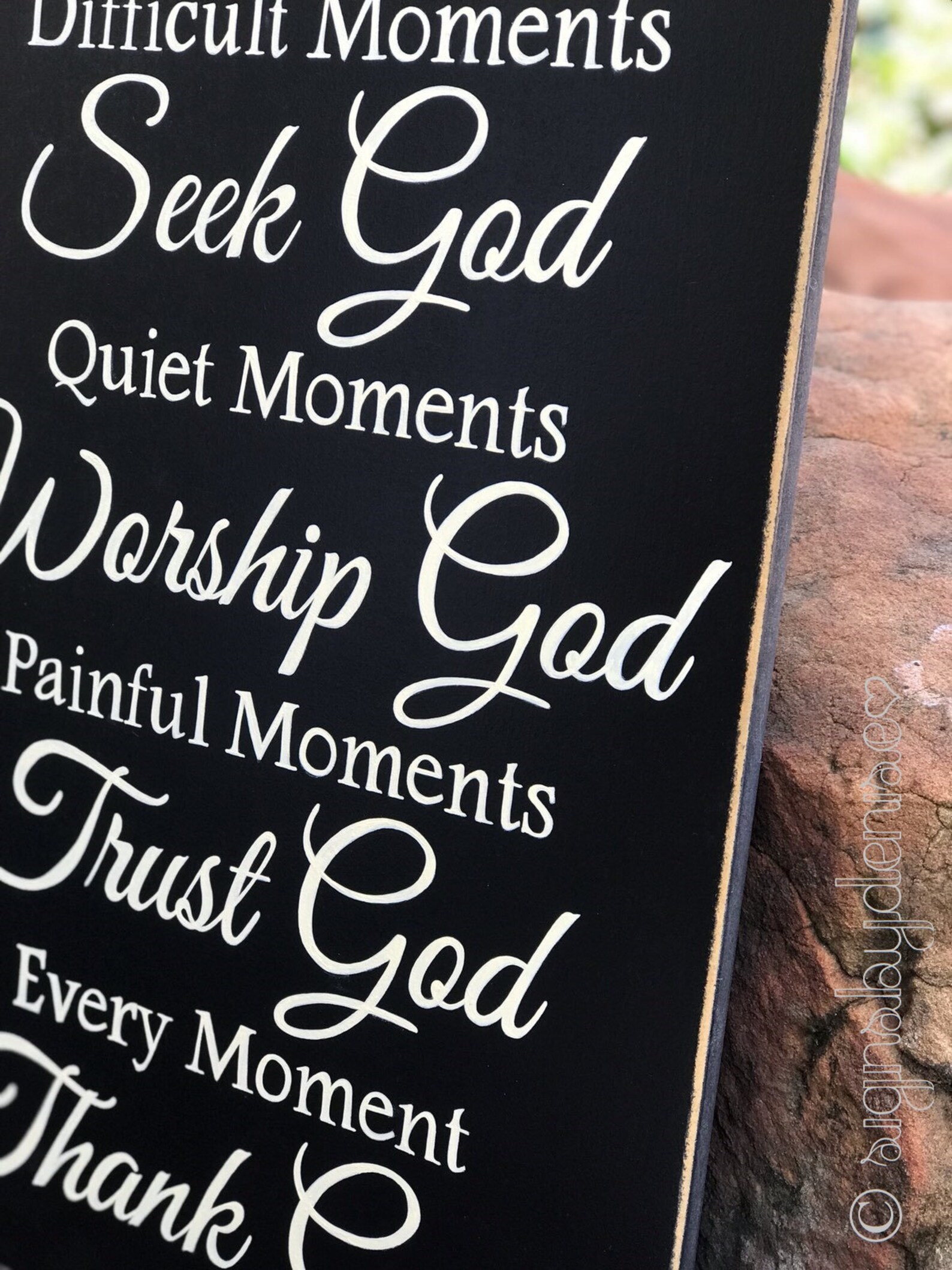 Every Moment Thank God Inspirational Sign 14 x 24 SignsbyDenise - Etsy ...