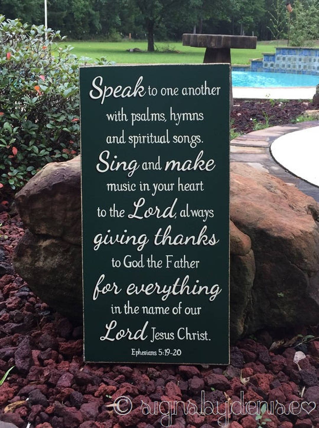 Ephesians 5:19-20 "speak to One Another With Psalms, Hymns...sing and ...