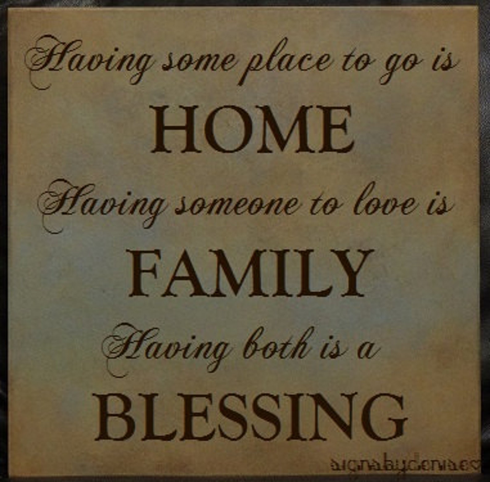 HOME FAMILY BLESSING, Family Sign, Home Sign, Inspirational Sign 14" X ...