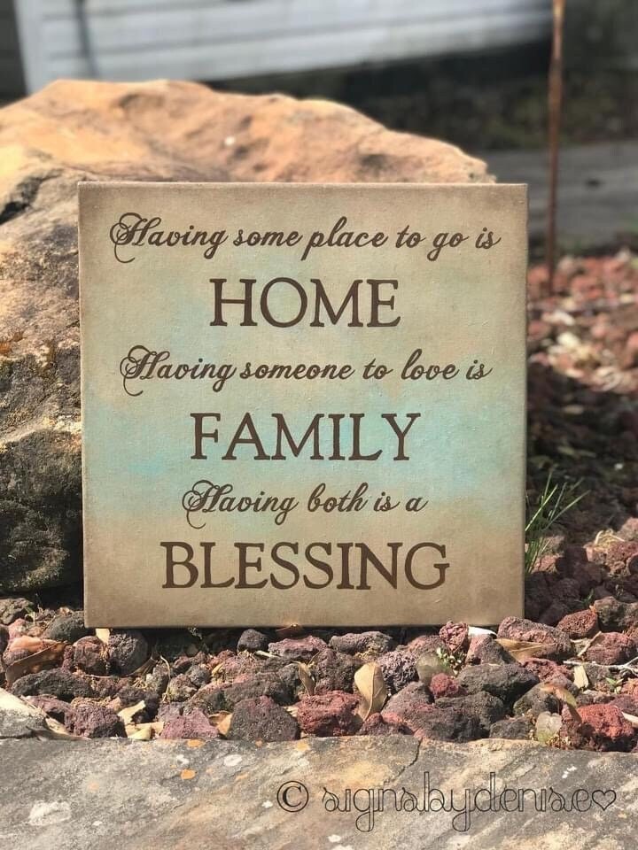 HOME FAMILY BLESSING Family Sign Home Sign Inspirational - Etsy