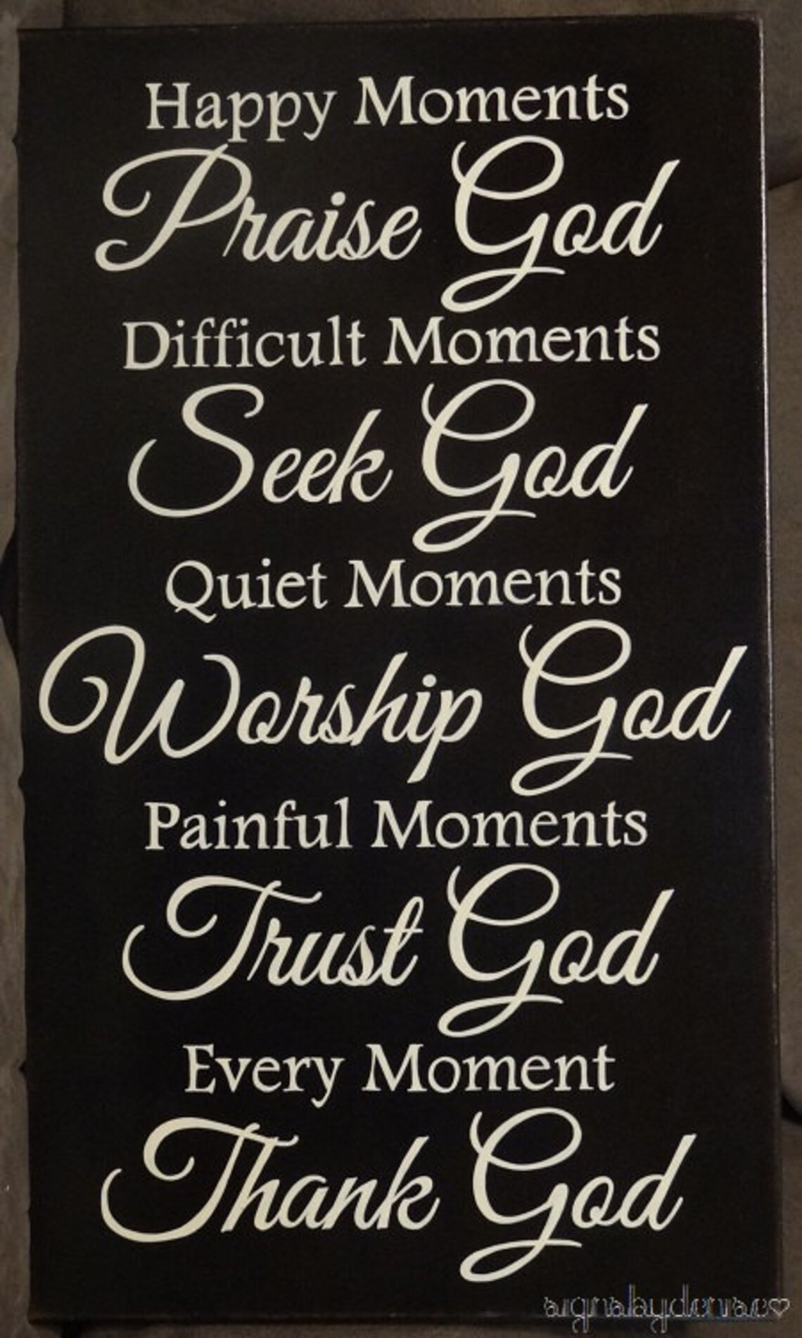 Every Moment Thank God Inspirational Sign 14 X 24 - Etsy
