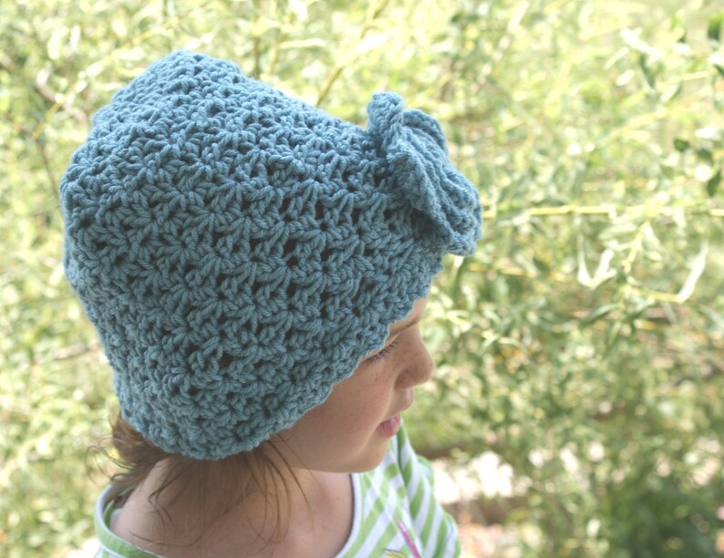 Blue Beanie, Womens Blue Hat, Blue Crochet Hat, Womens Blue Cloche ...