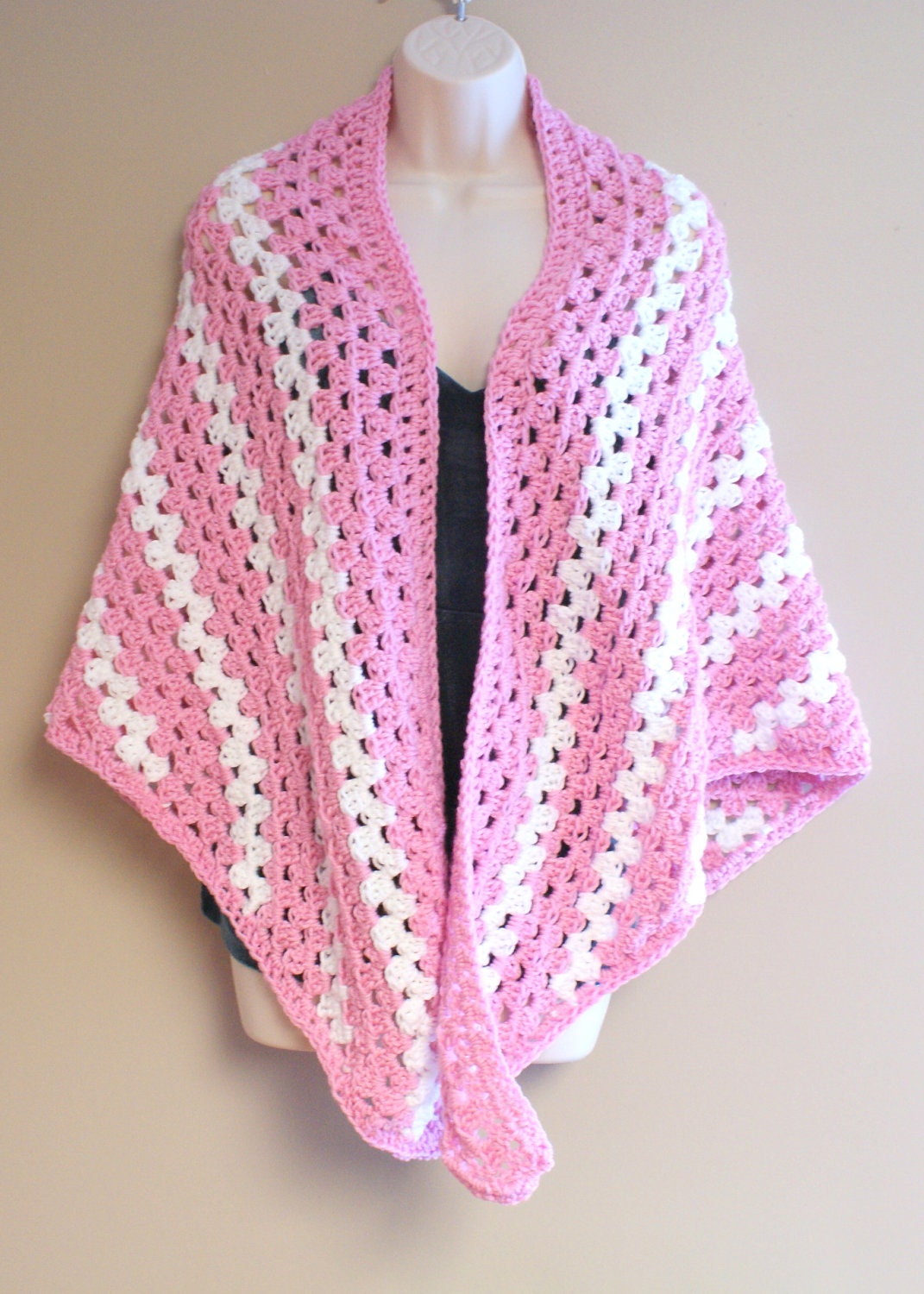 Womens Shawl, Autumn Fashion Wrap, Granny Shawl, Pink Cloak, Spring ...