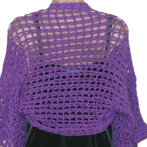 Crochet Bolero, Evening Shrug, Womens Bolero, Lilac Shrug, Purple ...