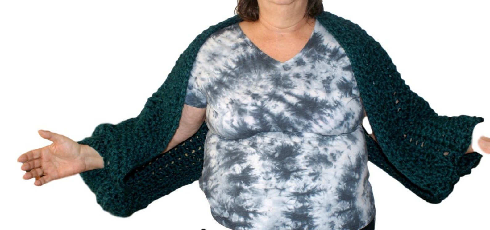 Green Shrug, Long Sleeve Shrug, Chunky Shrug, Wool Shrug, Emerald ...