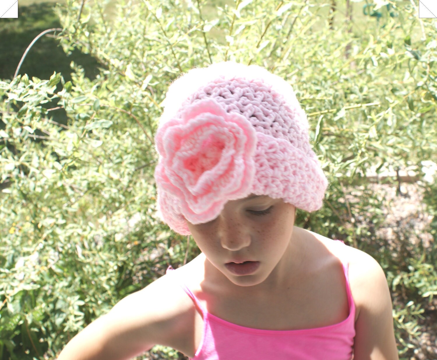 Womens Snow Hat, Pink Winter Hat, Pink Cloche Hat, Womens Crochet Hat ...