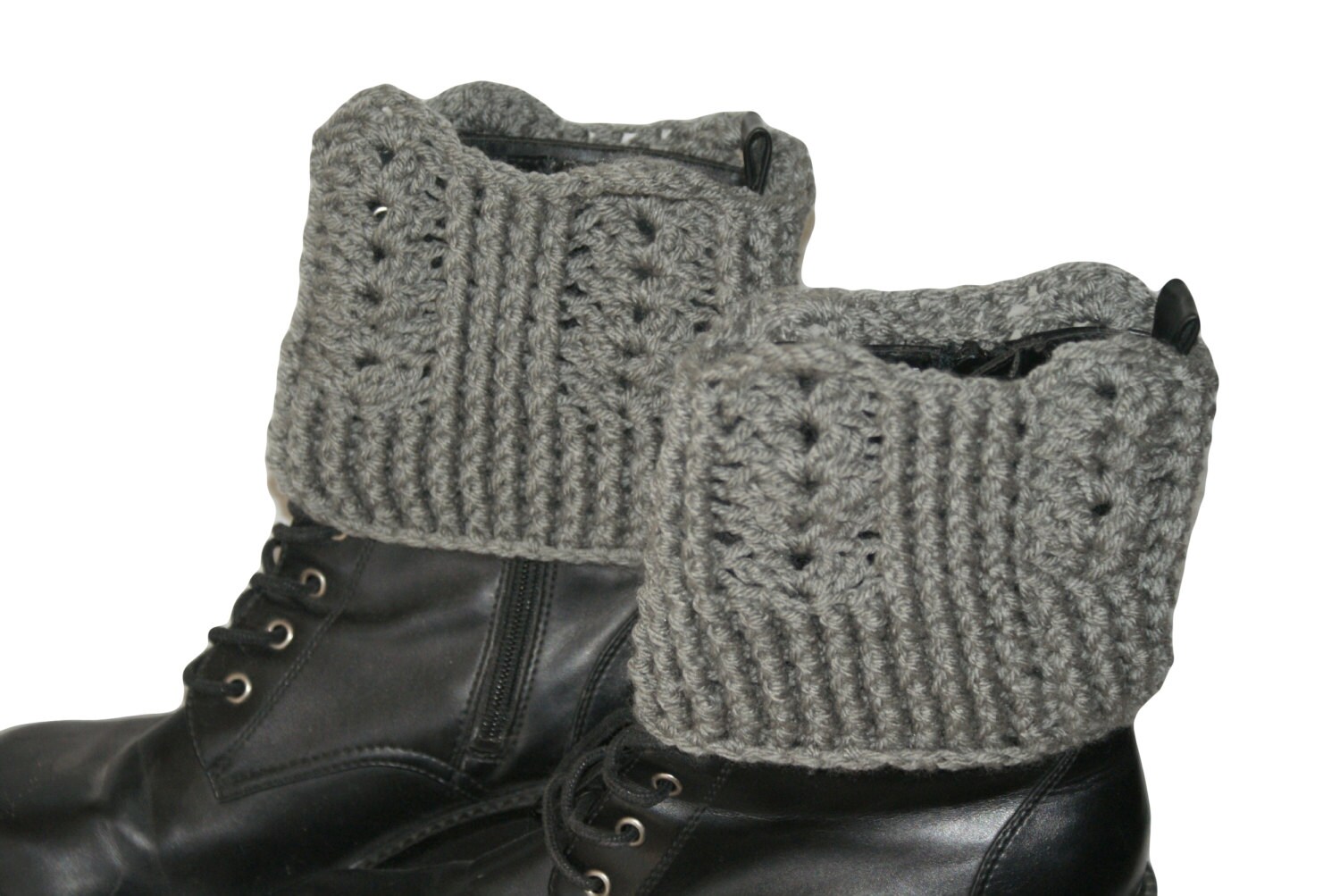Gray Boot Warmer XL Boot Topper Plus Size Boot Socks - Etsy