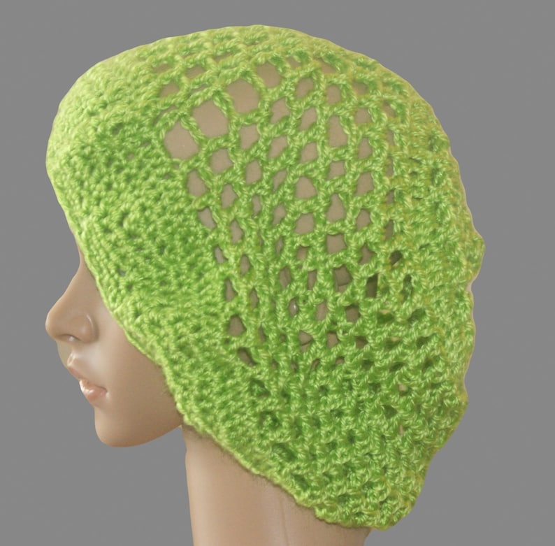 Lime Green Hat, Lightweight Beanie, Green Slouch Hat, Womens Rasta ...