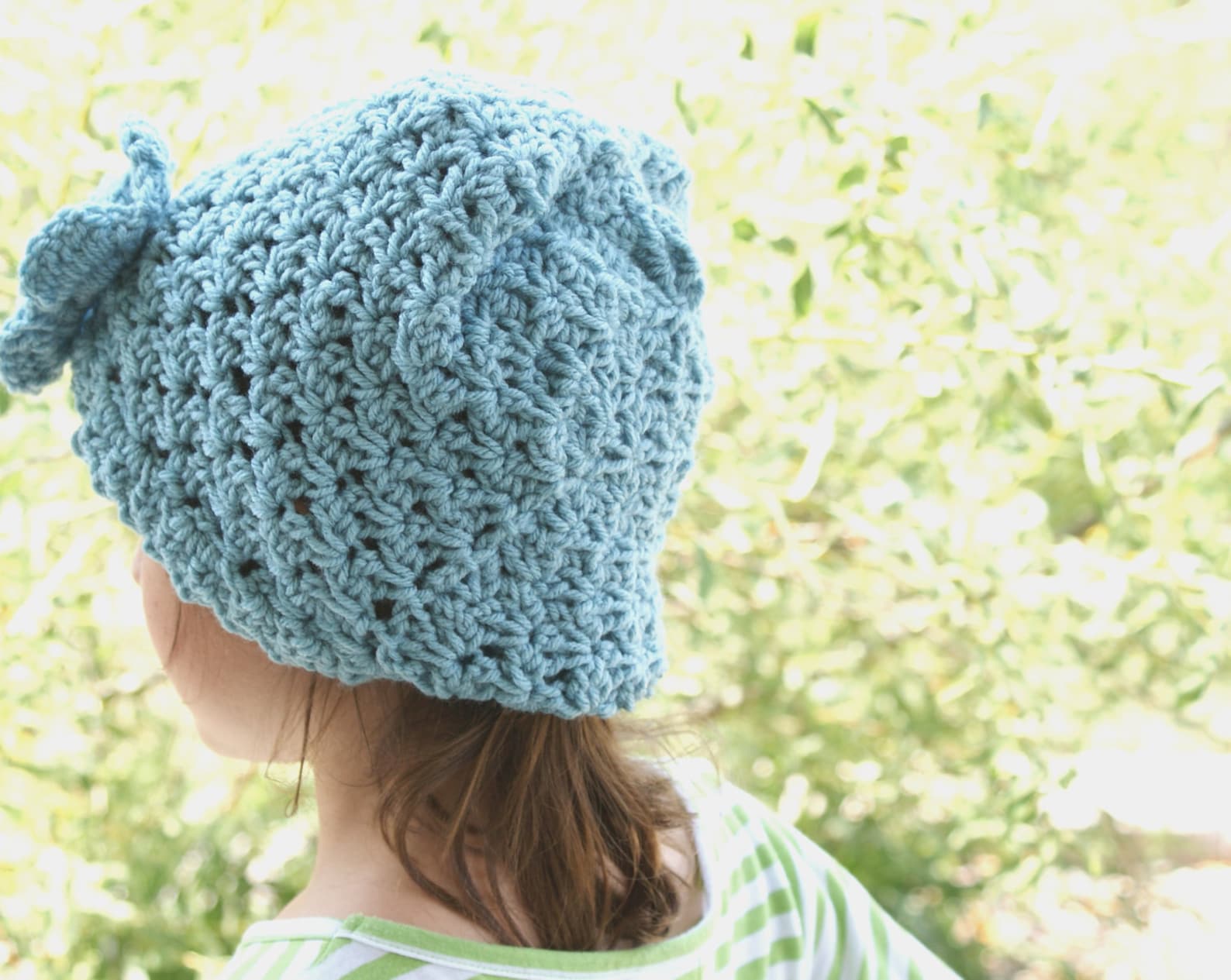 Blue Beanie, Womens Blue Hat, Blue Crochet Hat, Womens Blue Cloche ...