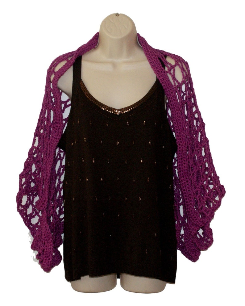 Long Cotton Shrug, Purple Shrug, Cocoon Shrug, Cotton Bolero, Cotton ...