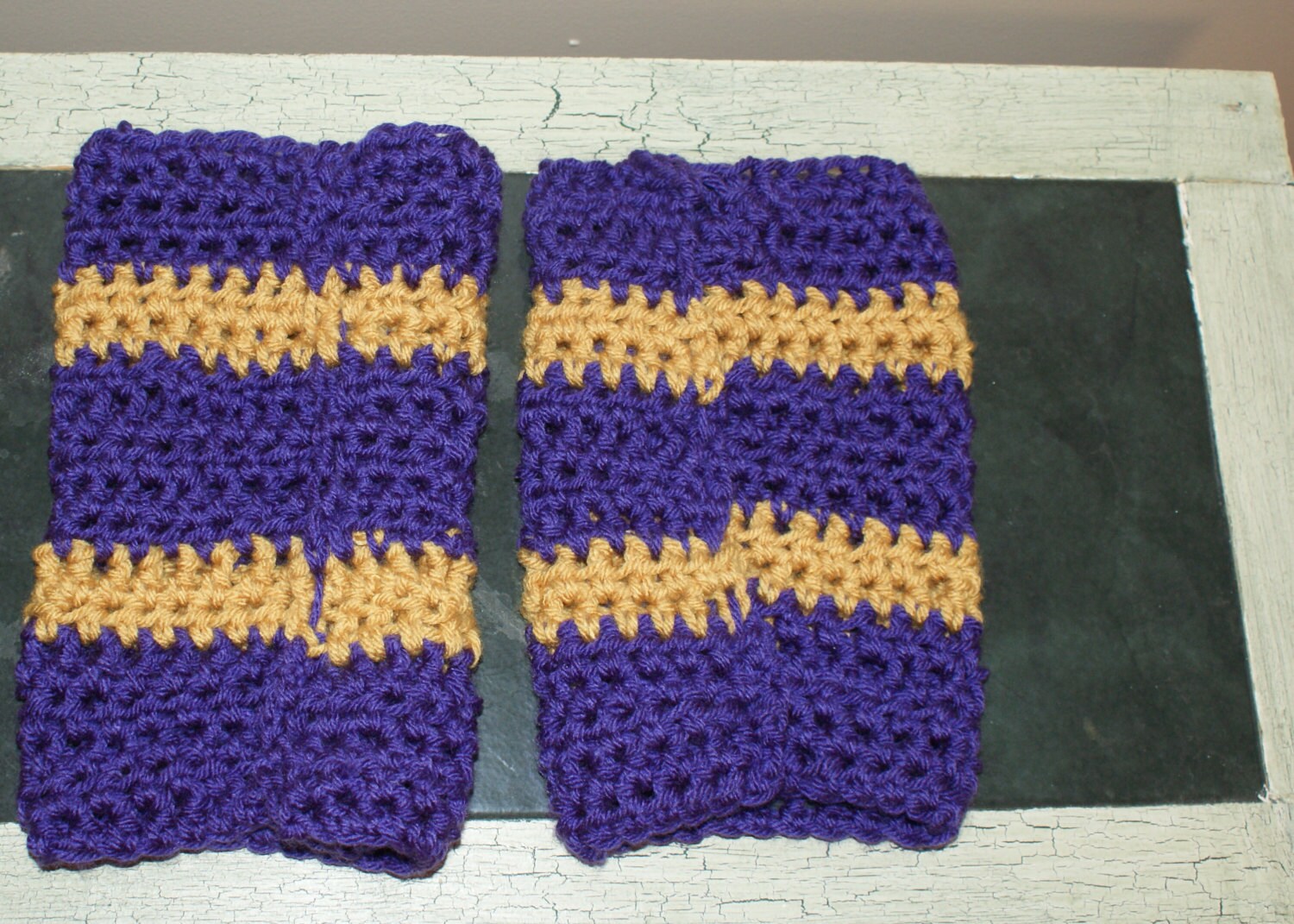 Crochet Mittens, Mens Hand Warmers, Purple Winter Mittens, Fingerless ...