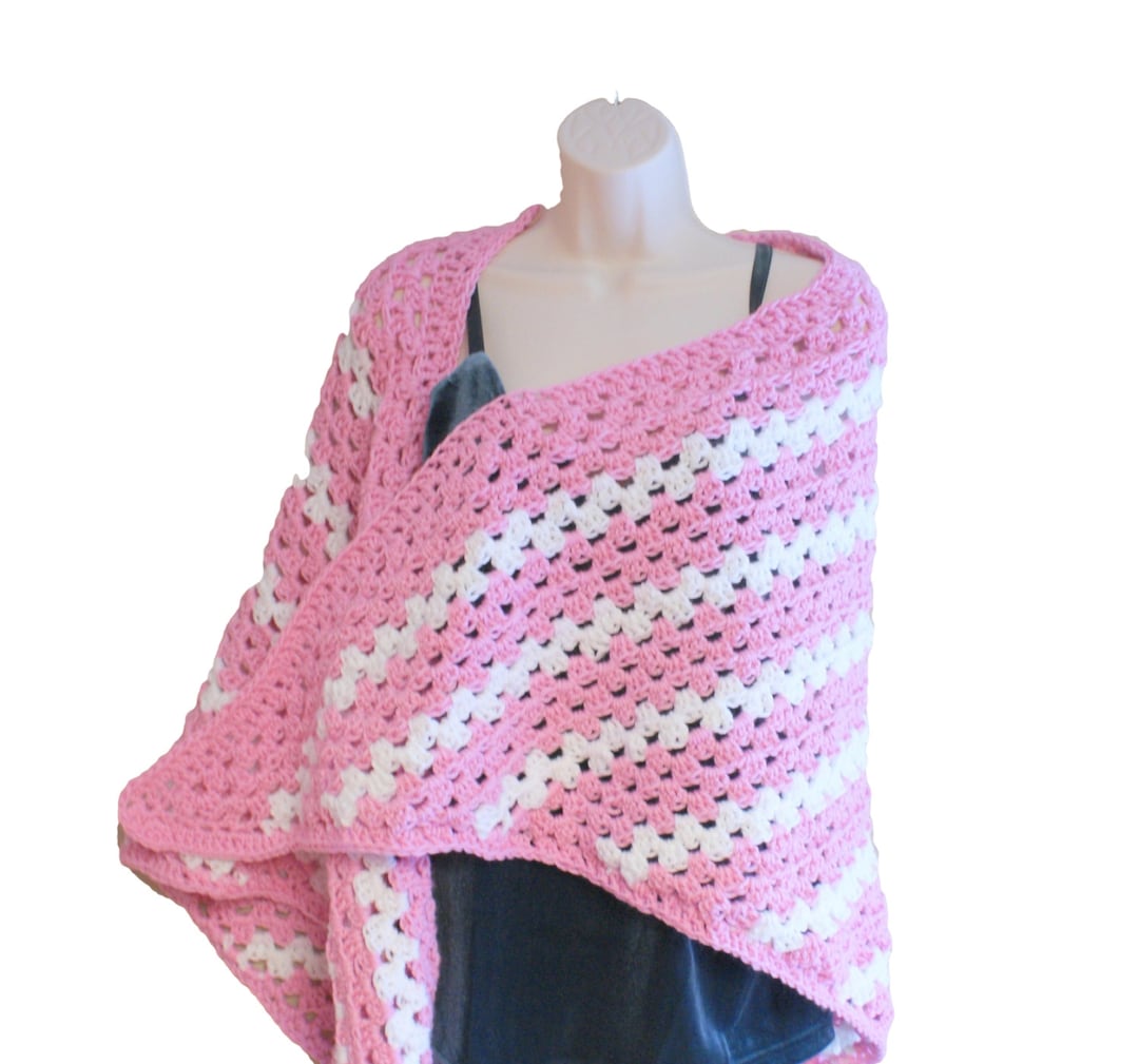 Womens Shawl, Autumn Fashion Wrap, Granny Shawl, Pink Cloak, Spring ...