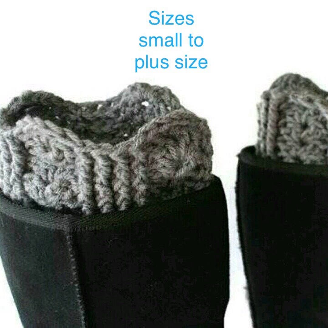 Womens Gray Boot Cuff, Boot Topper Liner Women, Boot Socks, Gray ...