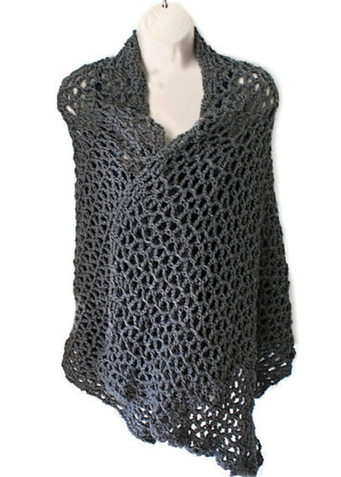 Womens Gray Shawl, Autumn Fashion Wrap, Gray Shawl, Grey Cloak, Womens ...