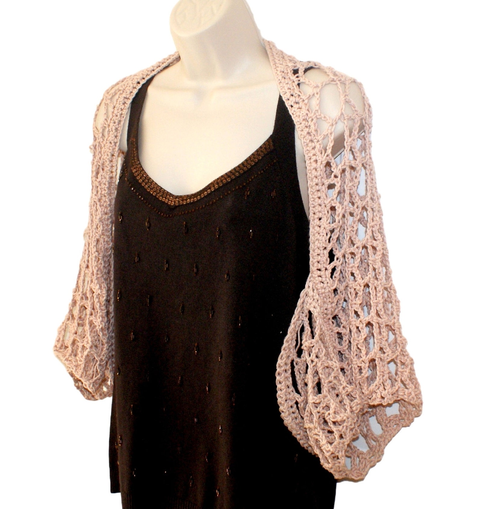 Cotton Shrug, Cream Shrug, Cocoon Shrug, Cotton Bolero, Cotton Vest ...