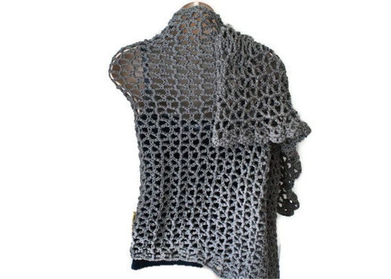 Womens Gray Shawl, Autumn Fashion Wrap, Gray Shawl, Grey Cloak, Womens ...