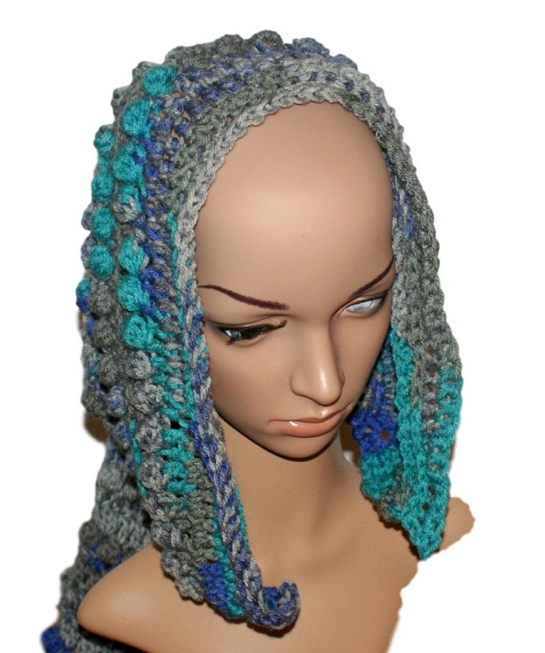 Crochet Pixie Hood, Elf Hat, Woodland Fairy, Gray Hood, Elven Hood ...