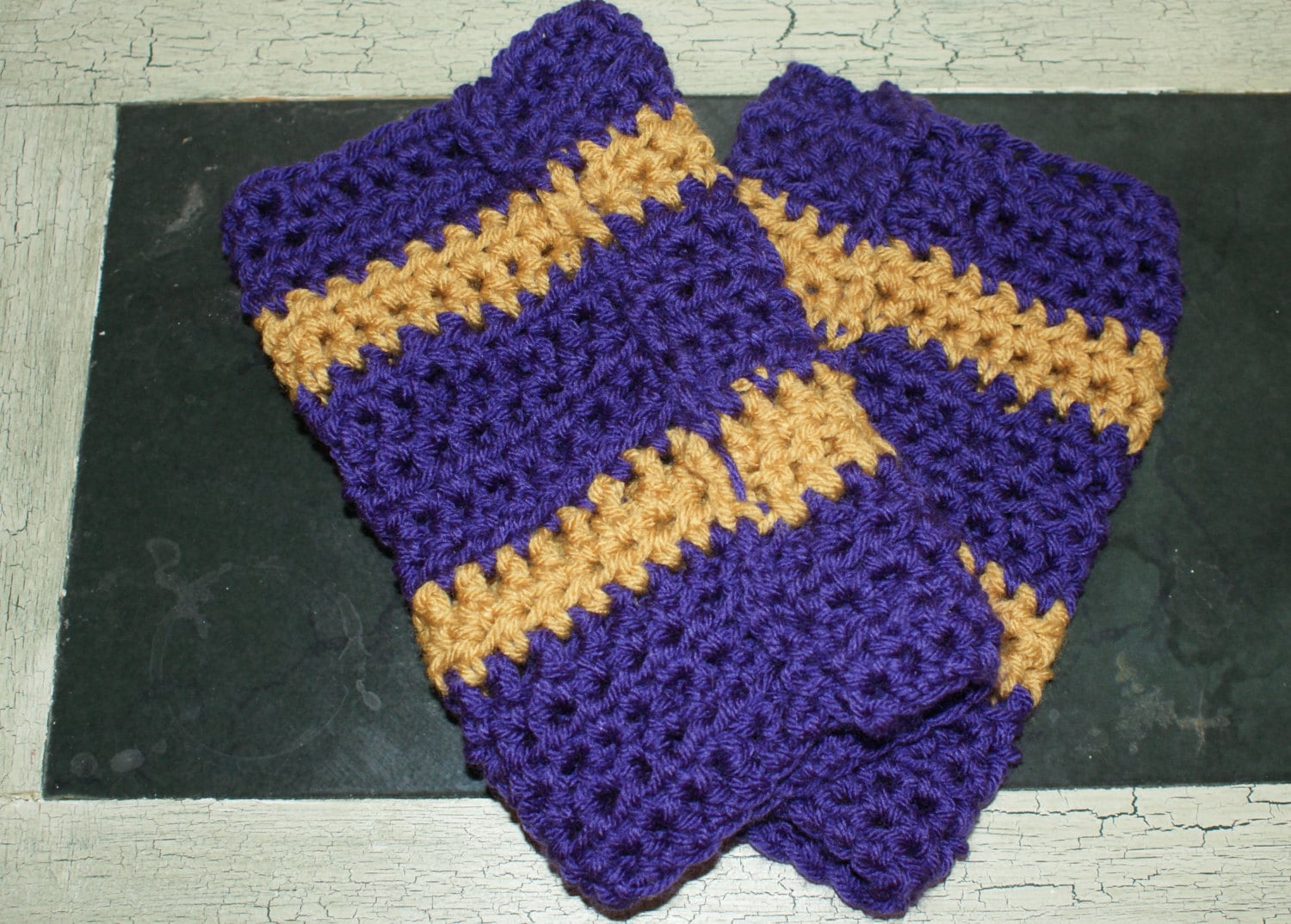 Crochet Mittens, Mens Hand Warmers, Purple Winter Mittens, Fingerless ...
