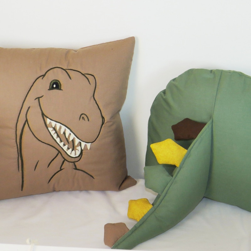 Dinosaur Pillow - Etsy
