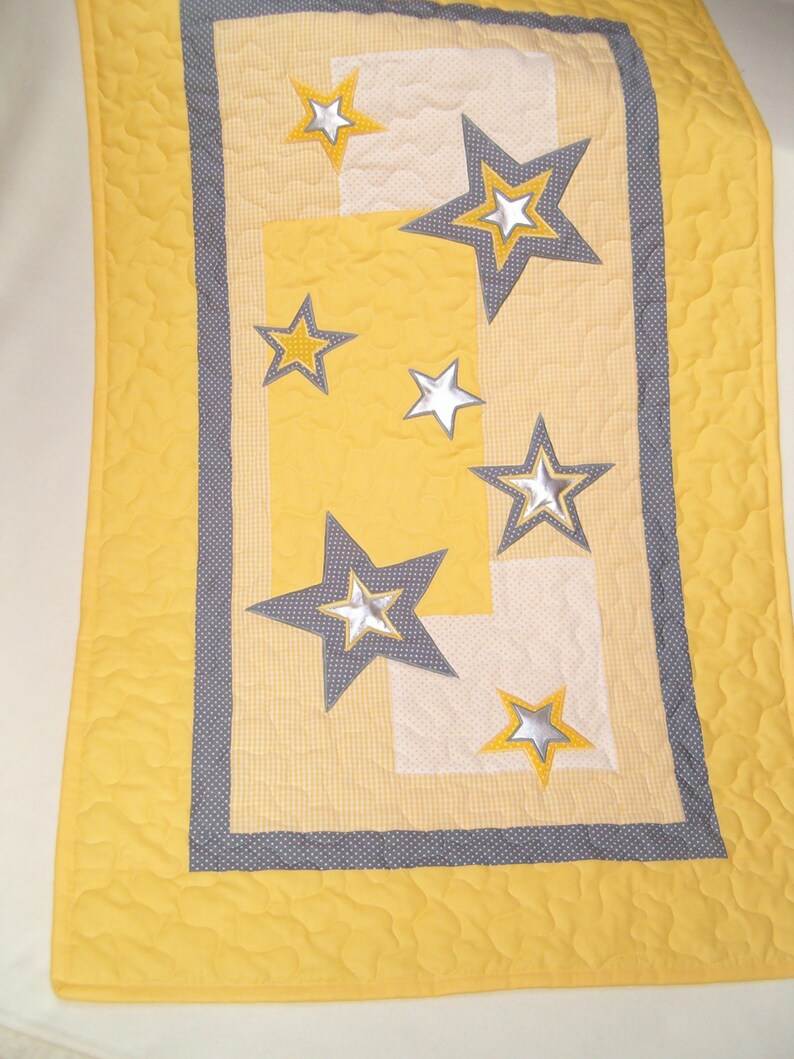 Star Quilt, Crib Baby Quilt, Organic Nursery Bedding, Personalized Baby ...