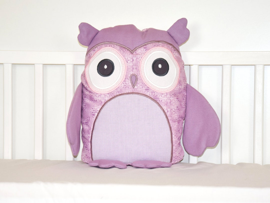 Stuffed Owl, Owl Doll, Plush Owl, Pink and Purple, Plushie Owl, Fabric ...