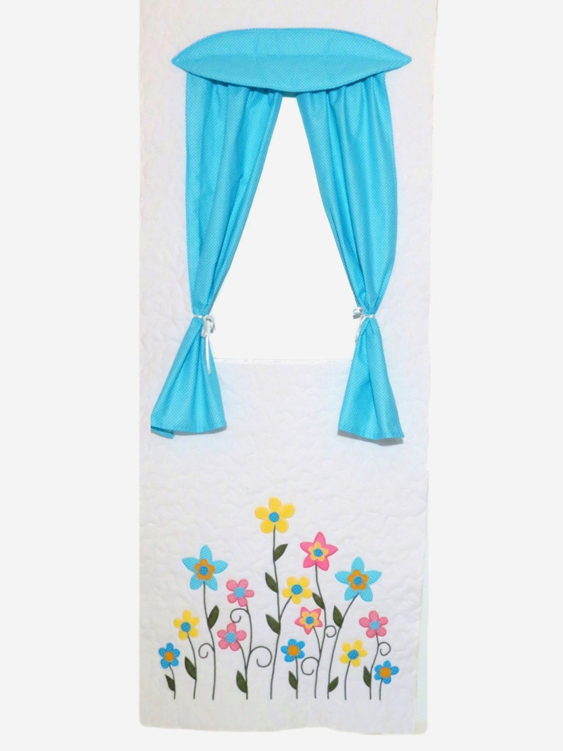 Doorway Puppet Theater, Handmade Door Curtain, Kid Playroom, Quilted ...