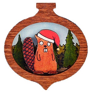 Santa Beaver Ornament - Etsy