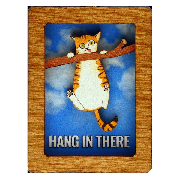 Hang in There Cat Poster - Etsy