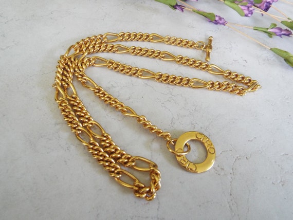 Vintage 80's to 90's CIRO Heavy Gold Chain Toggle Sig… - Gem