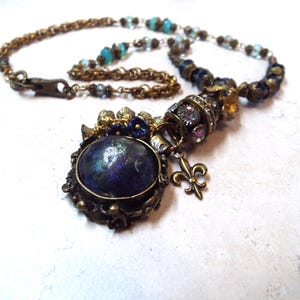 Basha Bead Necklace Renaissance Faire Cosplay Ornate Czech Glass in ...