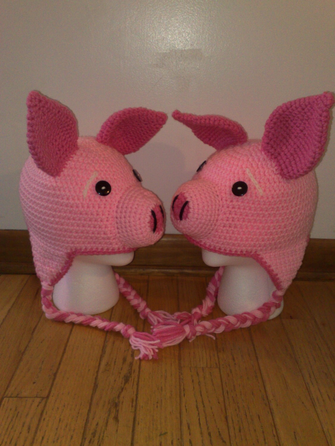 Adult Pig Hat Pink Hat Crochet Hatunisex Hat Costume Hat - Etsy