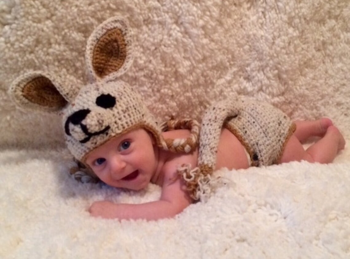 Kangaroo Costume Crochet Kangaroo Costume Diaper Cover Leg - Etsy