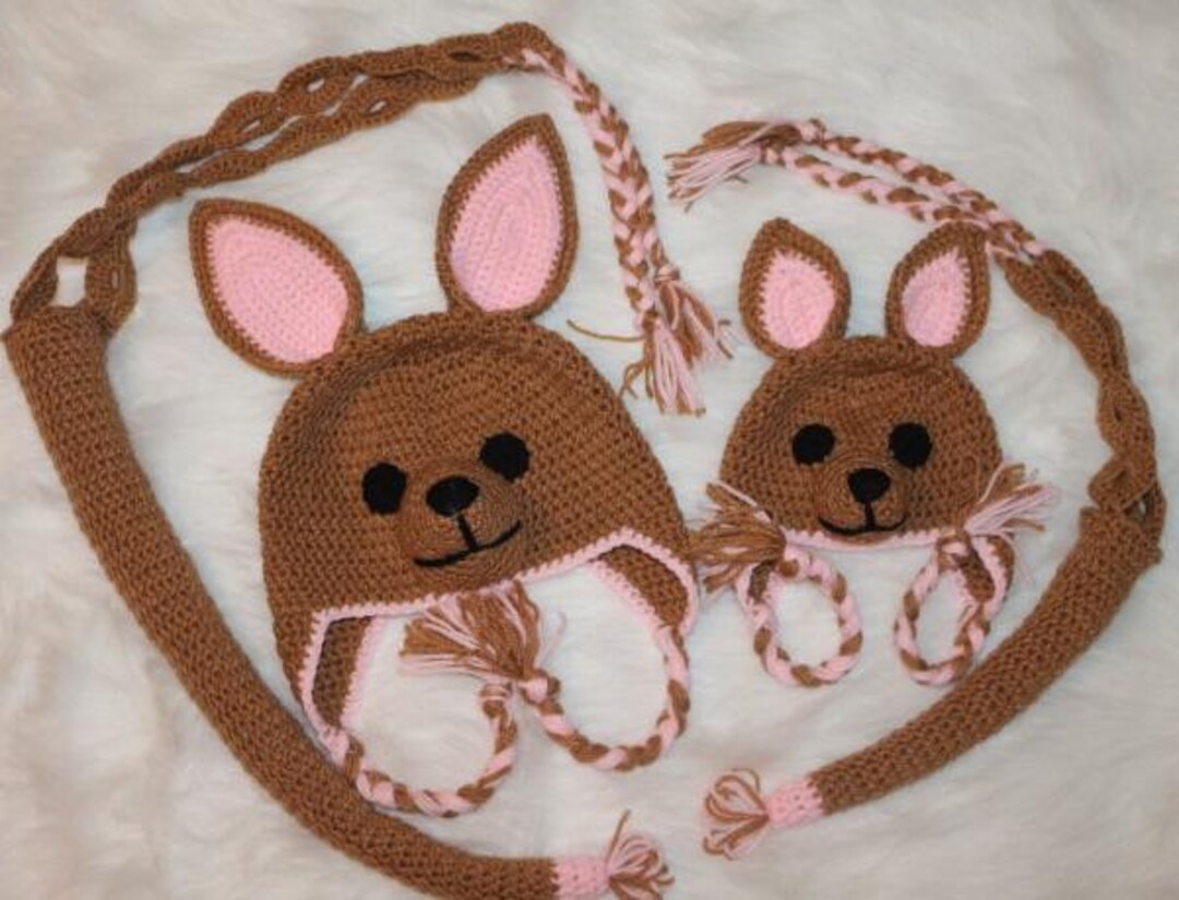 Kangaroo Hat and Belt With Attached Tail, Custome Kangaroo for Kids ...