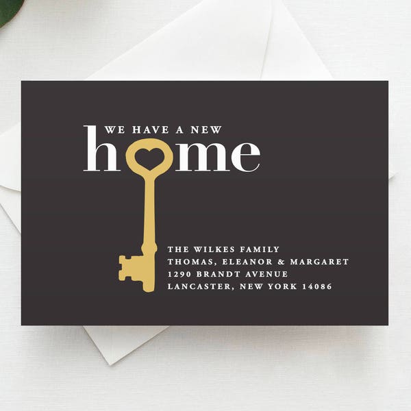 Our New Home Announcement Card - Etsy