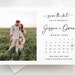 Boho Photo Calendar Save the Date Template (DIY Printable) - Etsy