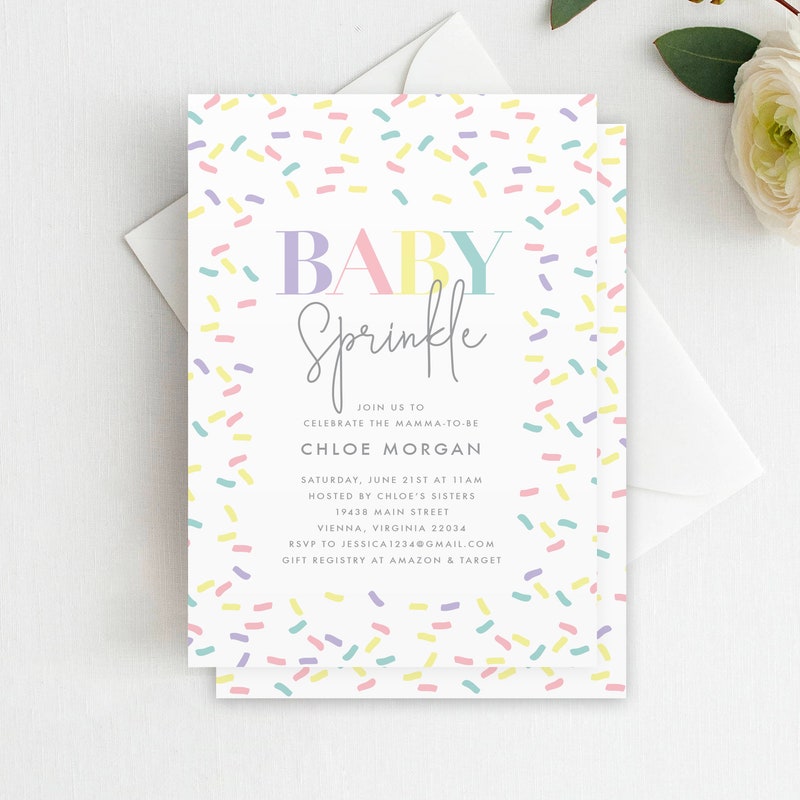 Sprinkle Invitation - Etsy